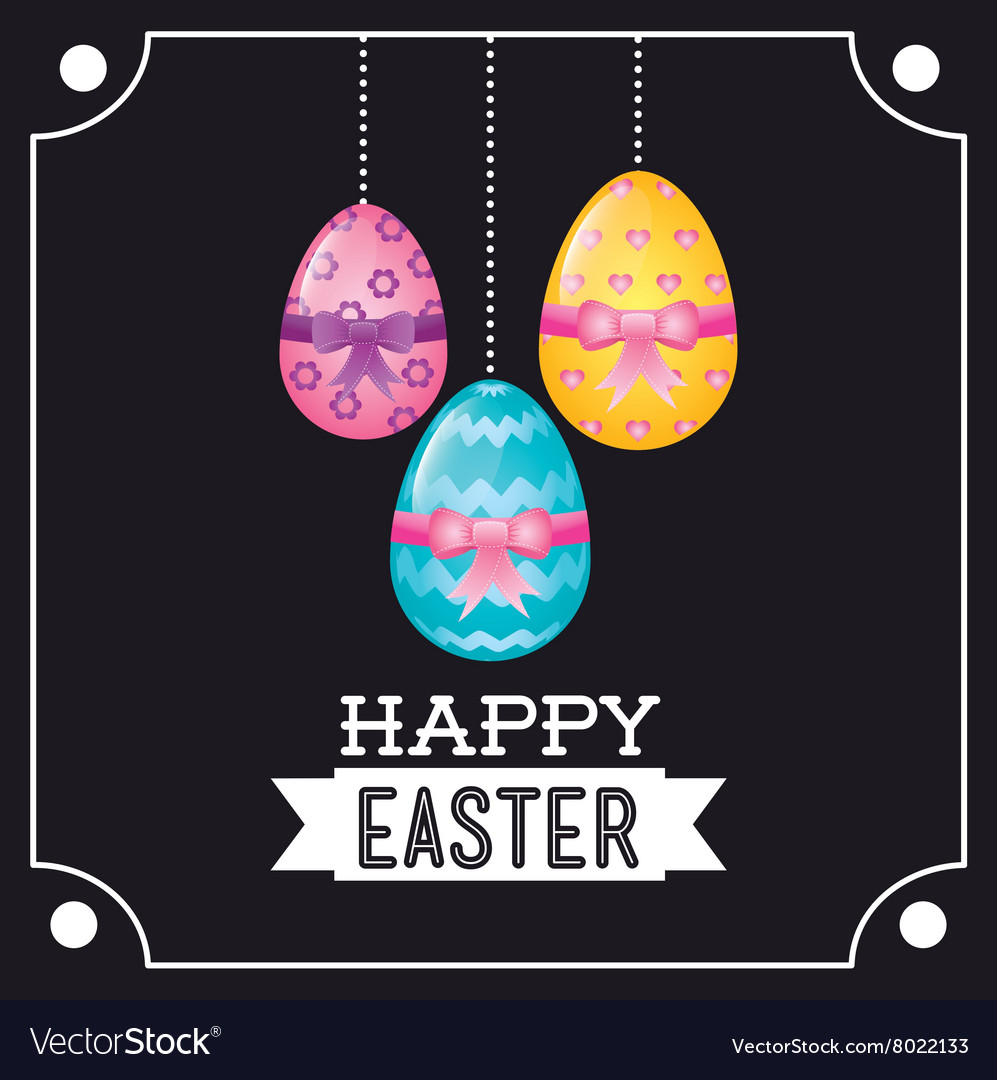Happy easter design Royalty Free Vector Image - VectorStock