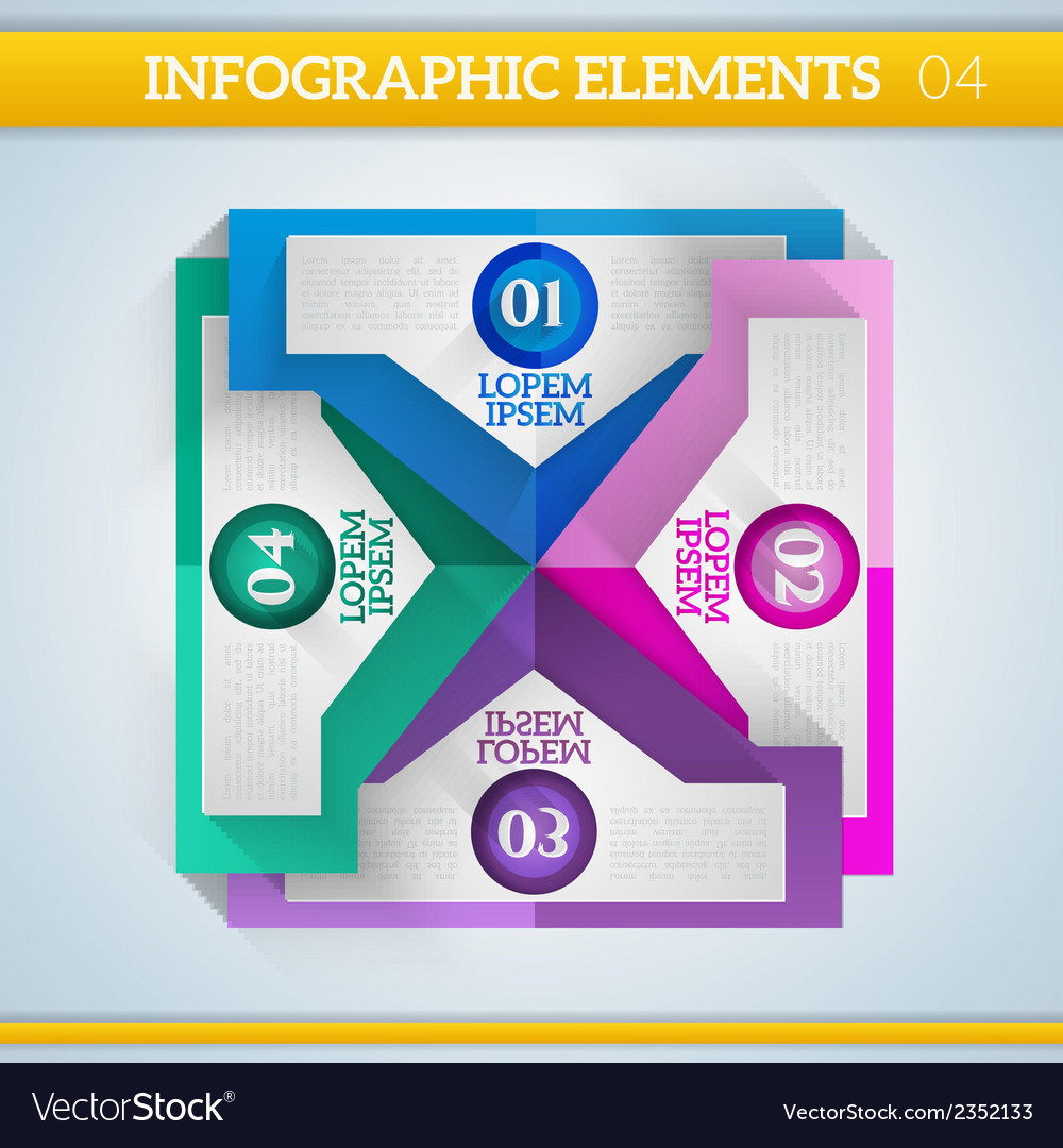 Infographic elements in flat colors Royalty Free Vector