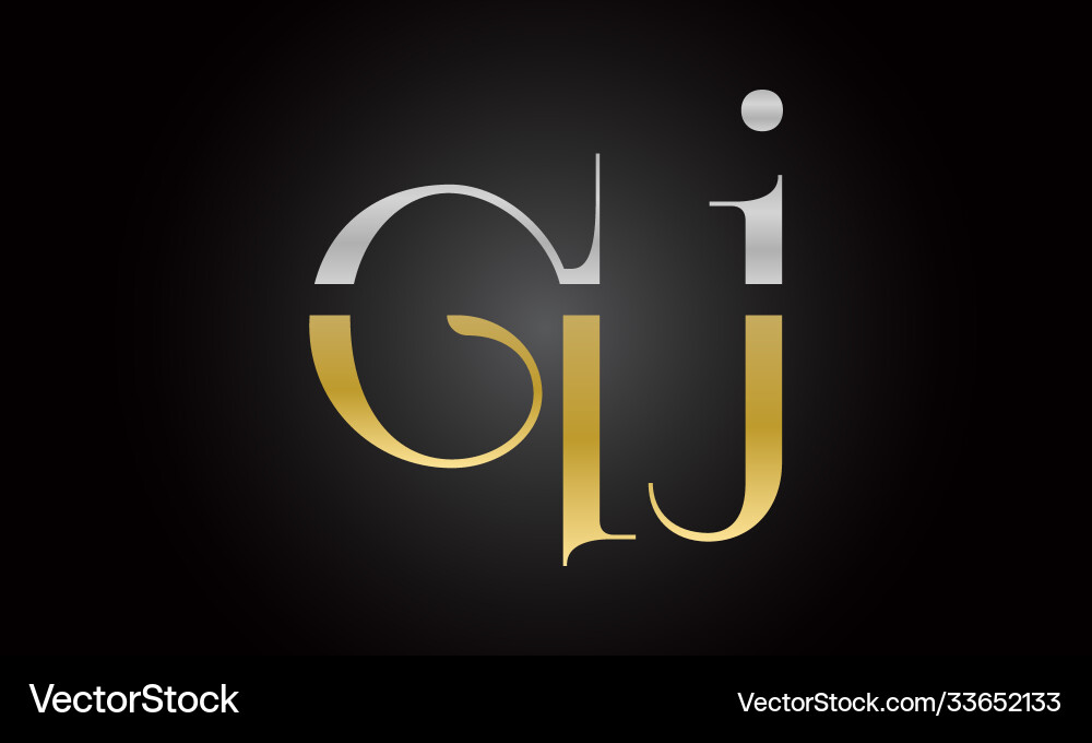 Initial letter qj logo design with modern Vector Image