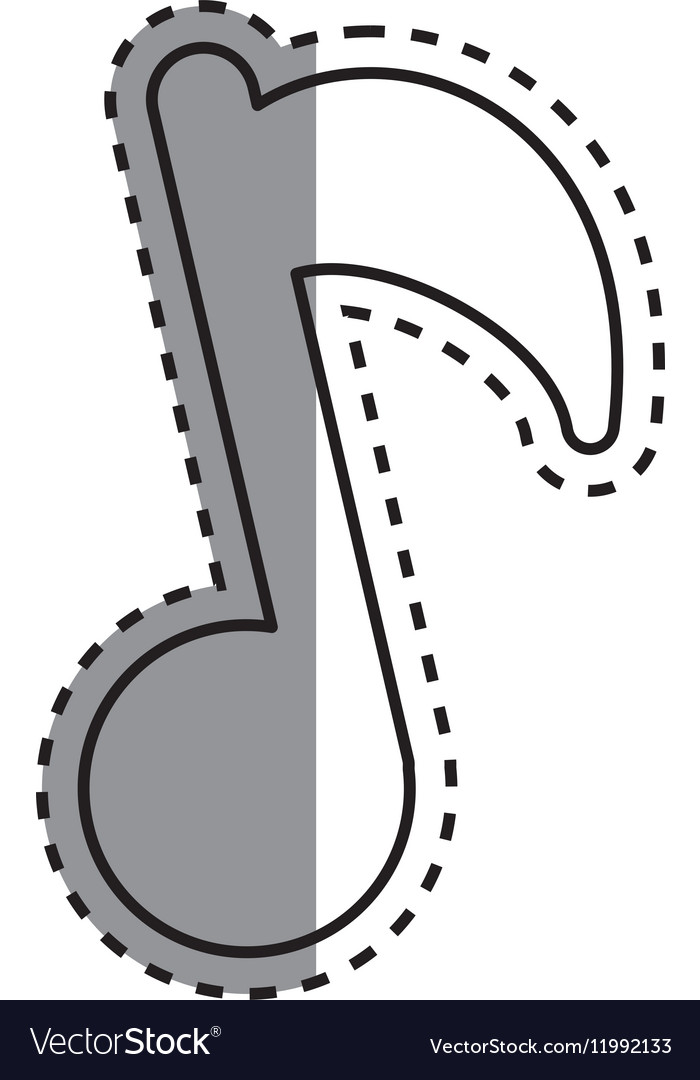 Isolated music note Royalty Free Vector Image - VectorStock