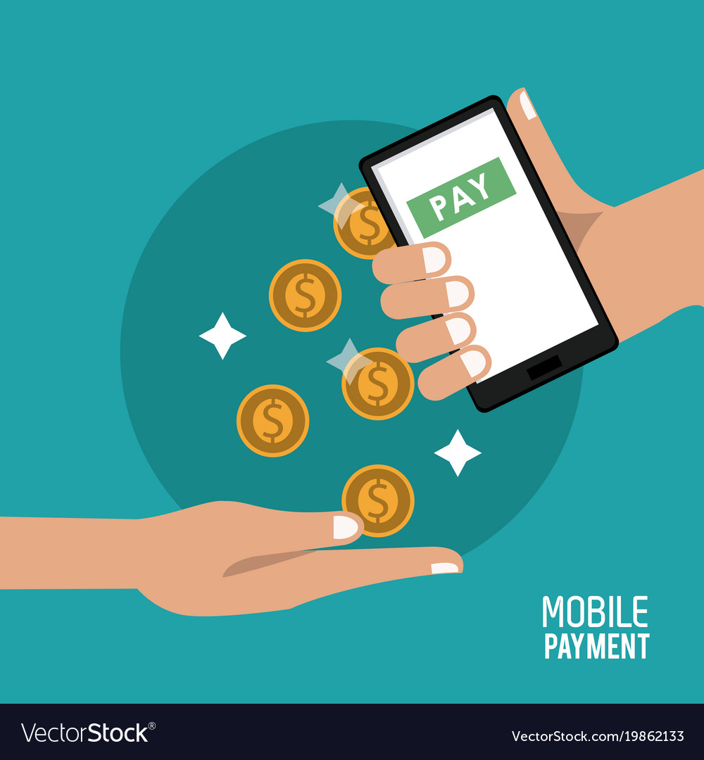 Mobile payment technology Royalty Free Vector Image
