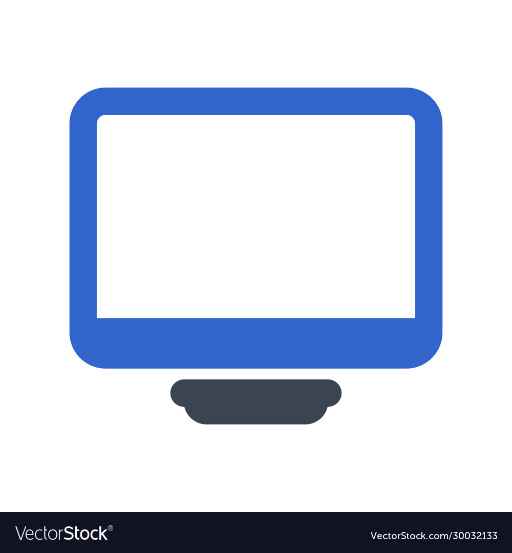 Monitor screen icon image Royalty Free Vector Image