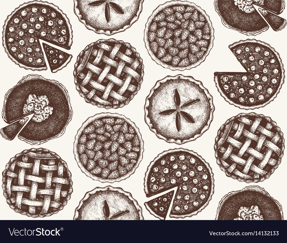 Pattern with vintage baking Royalty Free Vector Image