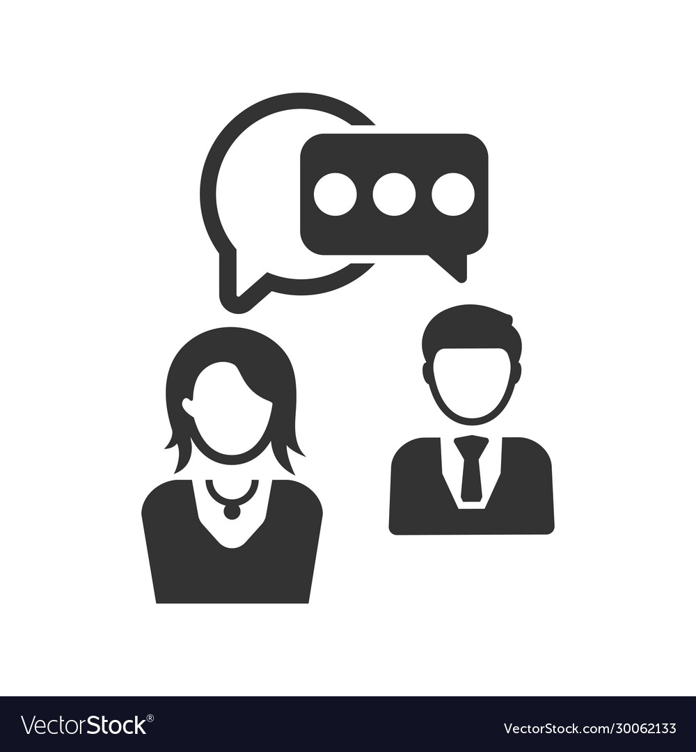 Problem discussion icon Royalty Free Vector Image