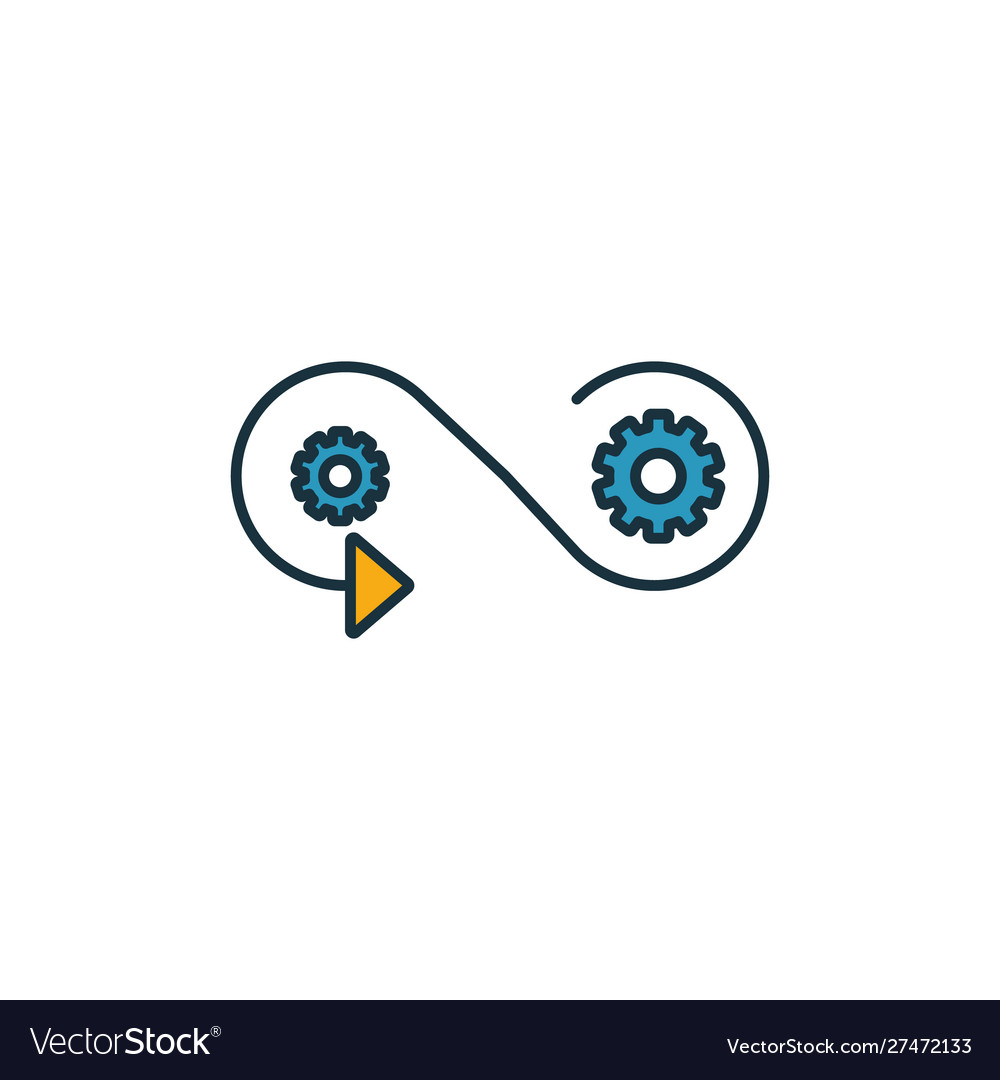 Production icon set four elements in different Vector Image