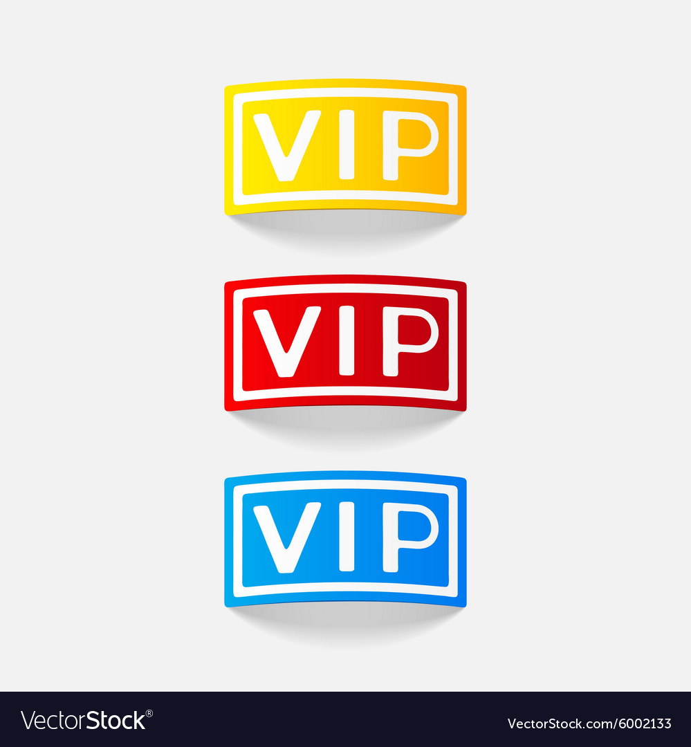 Realistic design element vip Royalty Free Vector Image