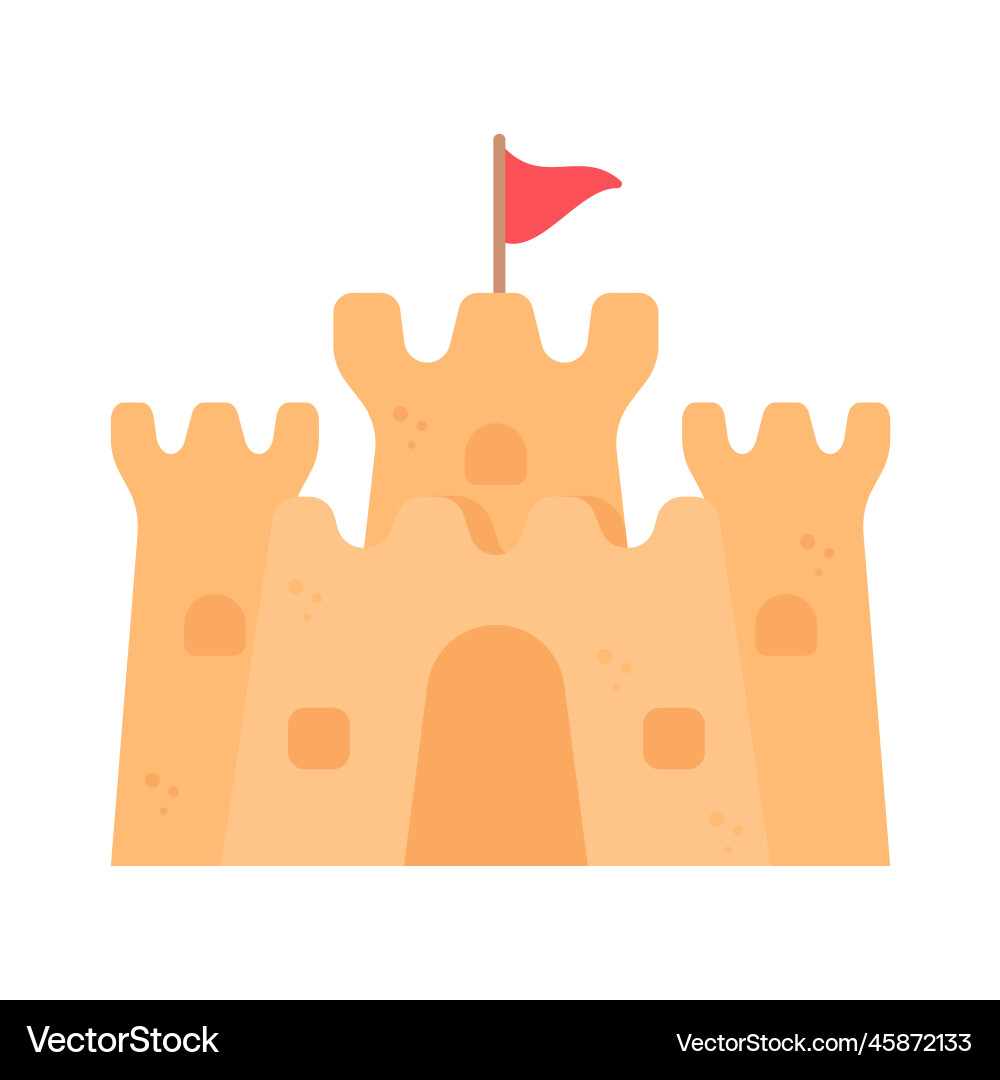 Sand castle activity for children to build Vector Image