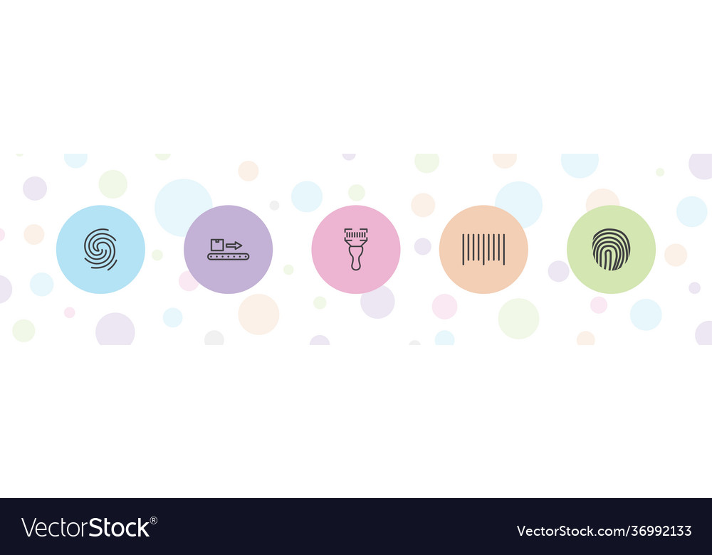 Scanning icons Royalty Free Vector Image - VectorStock