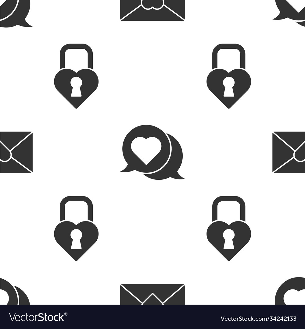 Set envelope with valentine heart heart in speech Vector Image Set envelope with valentine heart heart in speech Vector Image