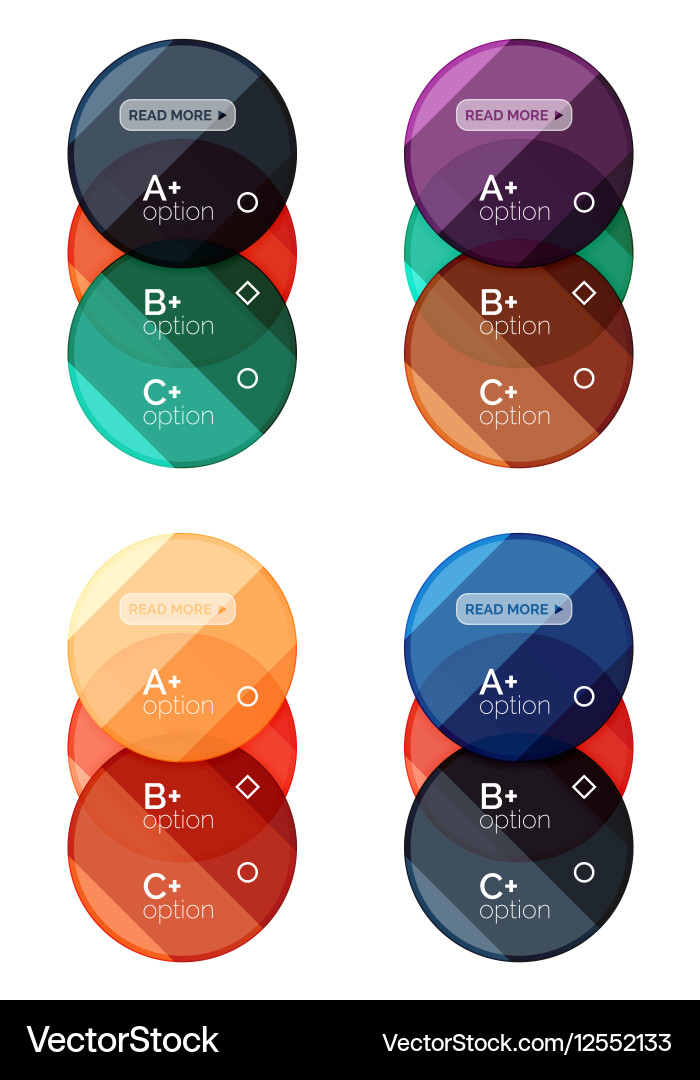 Set of round option diagram template for your data