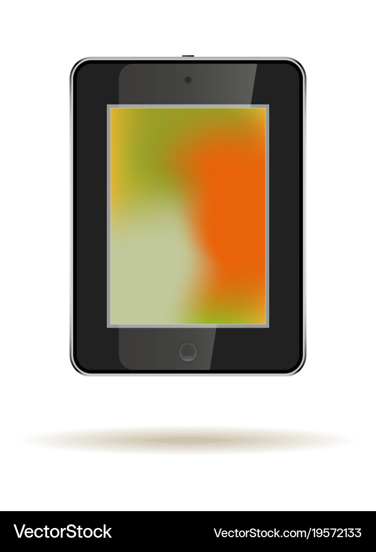 Tablet in ipad style black color with trending Vector Image