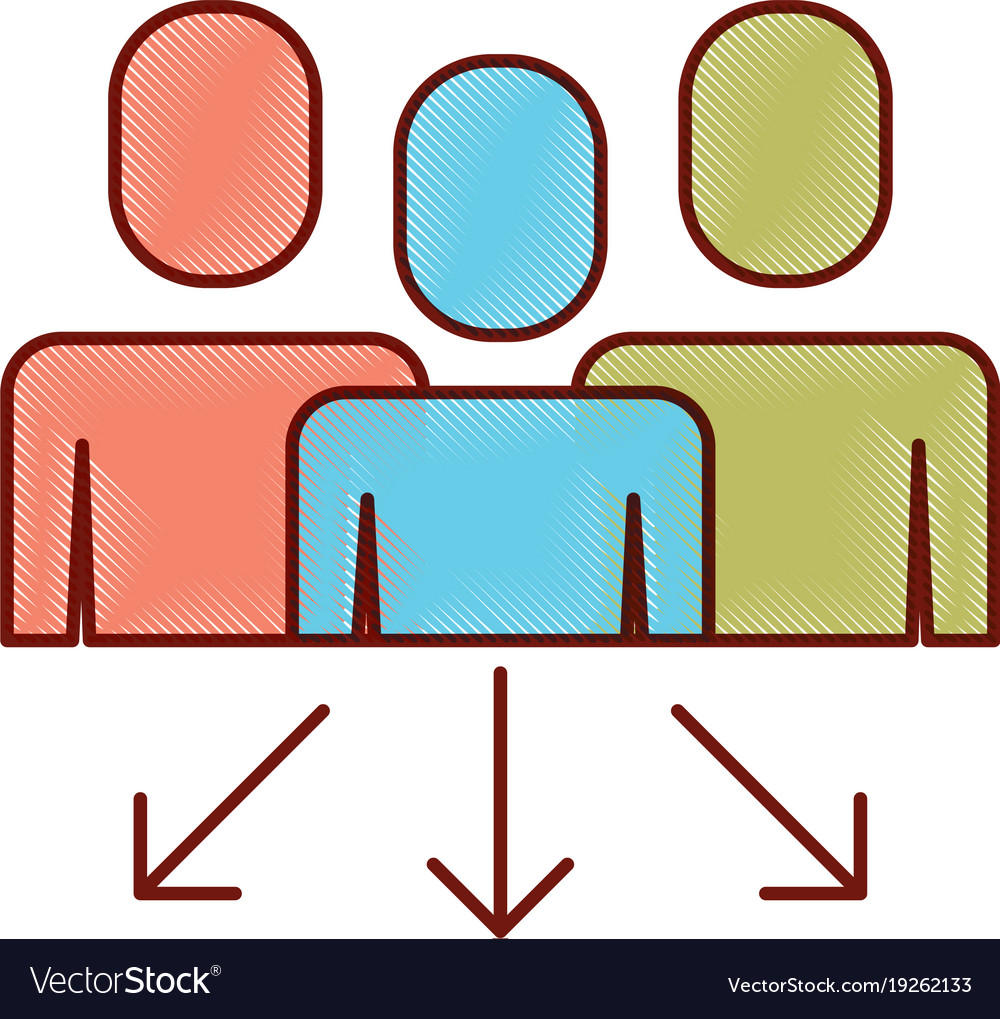 Teamwork people group progress arrows Royalty Free Vector