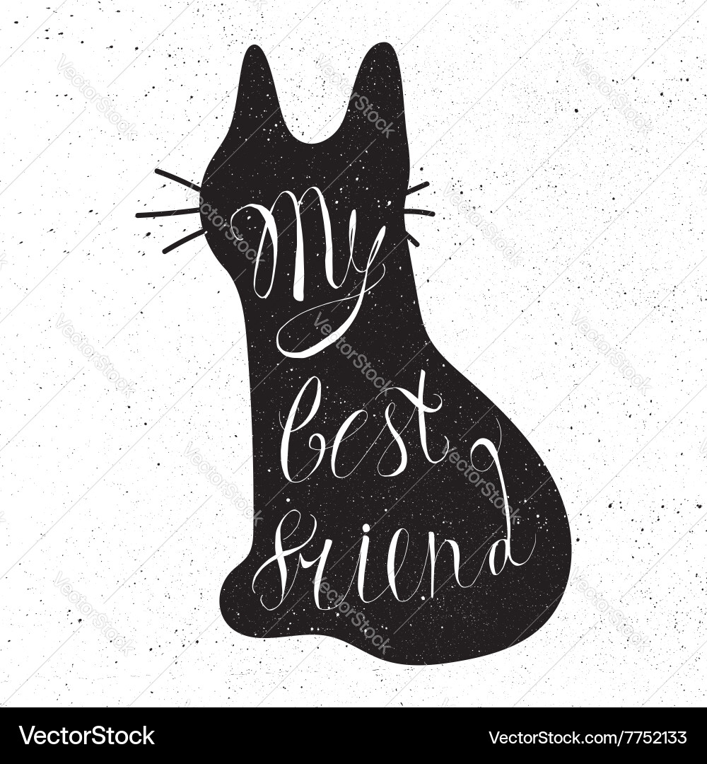 Vintage hand drawn lettering in pet Royalty Free Vector