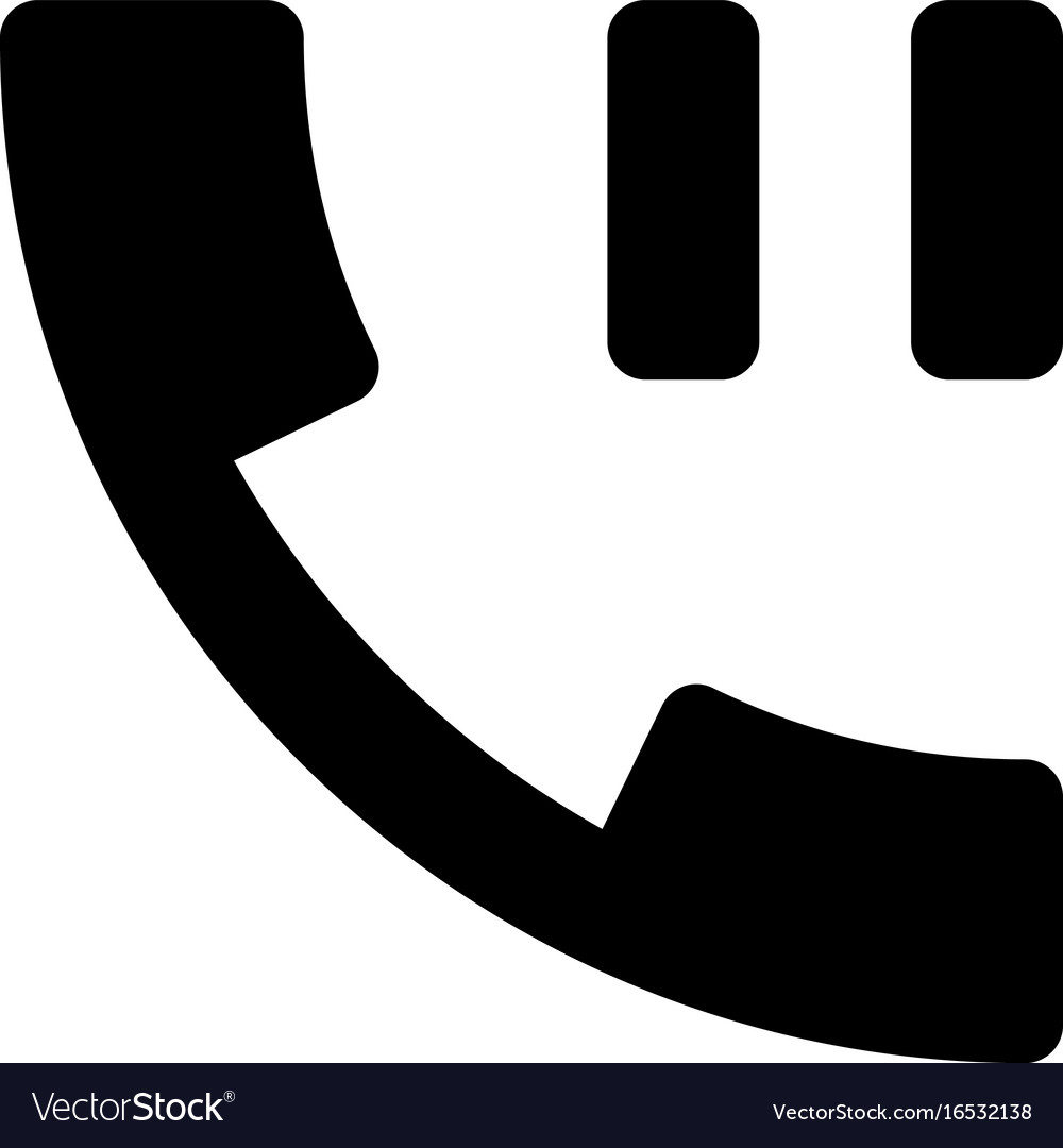 Call pause Royalty Free Vector Image - VectorStock