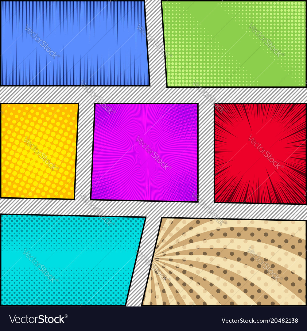 Comic book page composition Royalty Free Vector Image