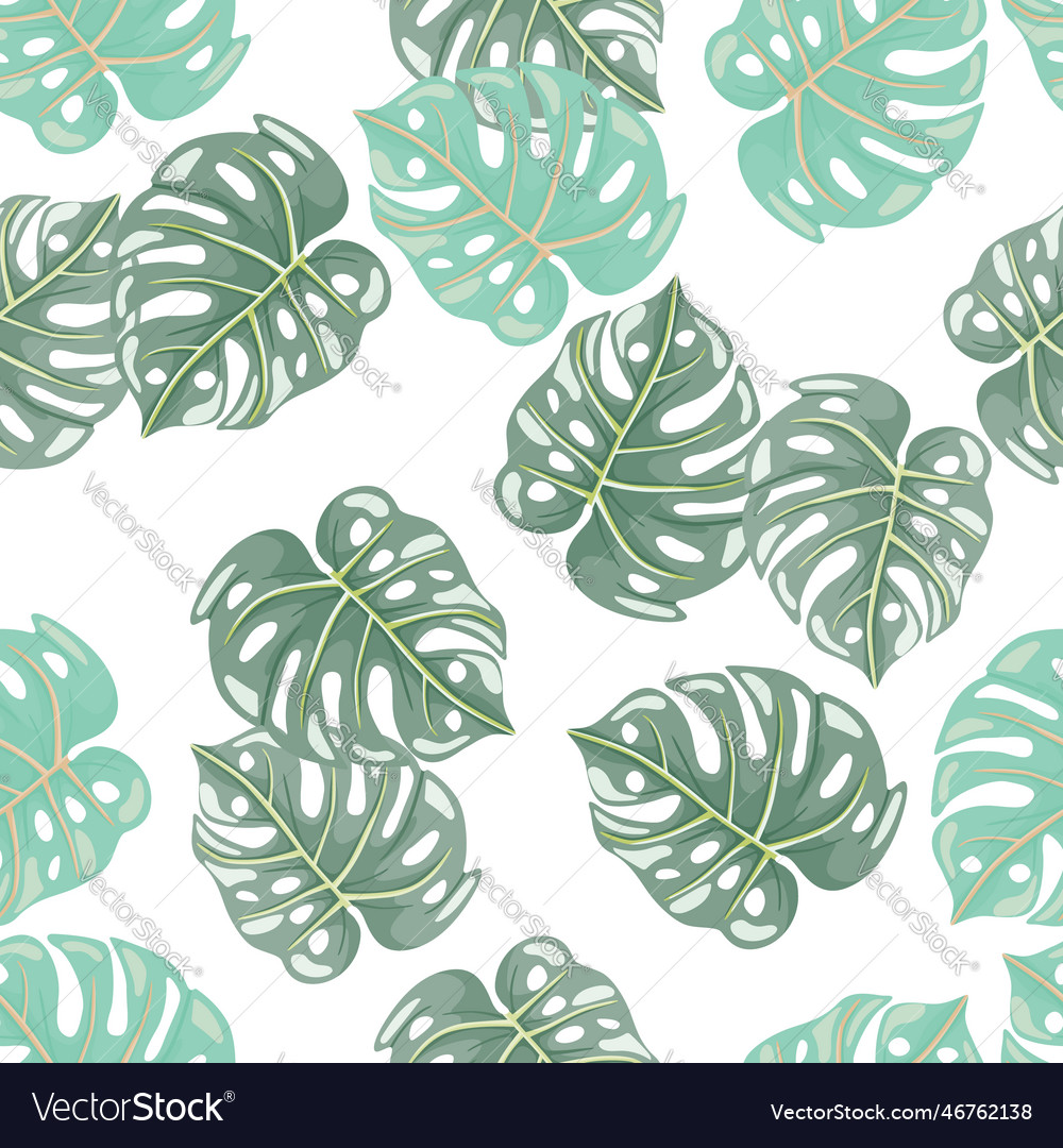Decorative tropical leaf seamless pattern Vector Image