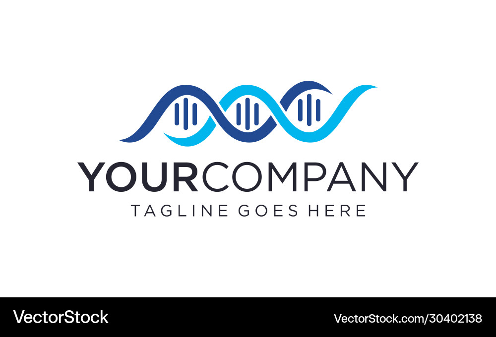 Dna helix logo design concept for inspiration Vector Image