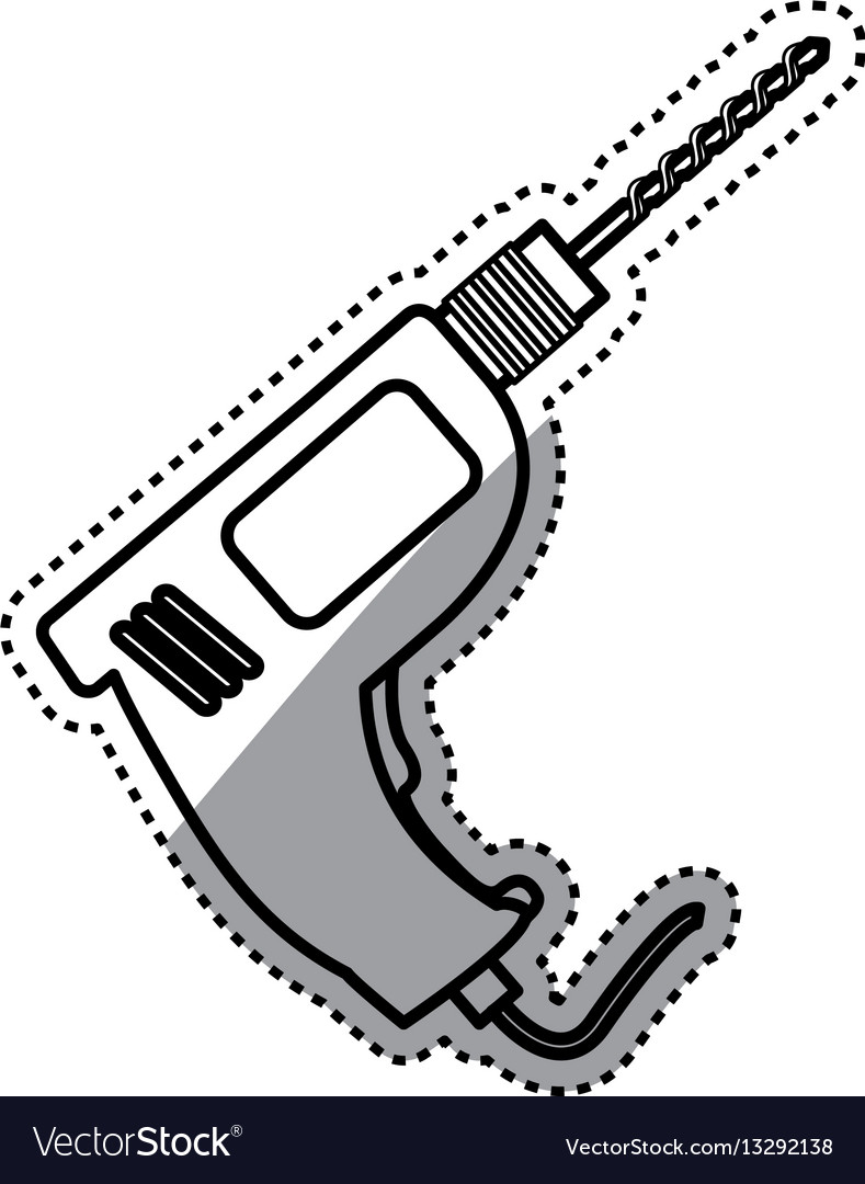 Drill construction tool Royalty Free Vector Image