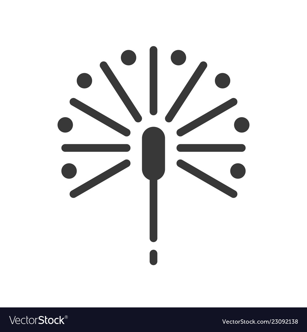 Firework christmas related solid style icon Vector Image