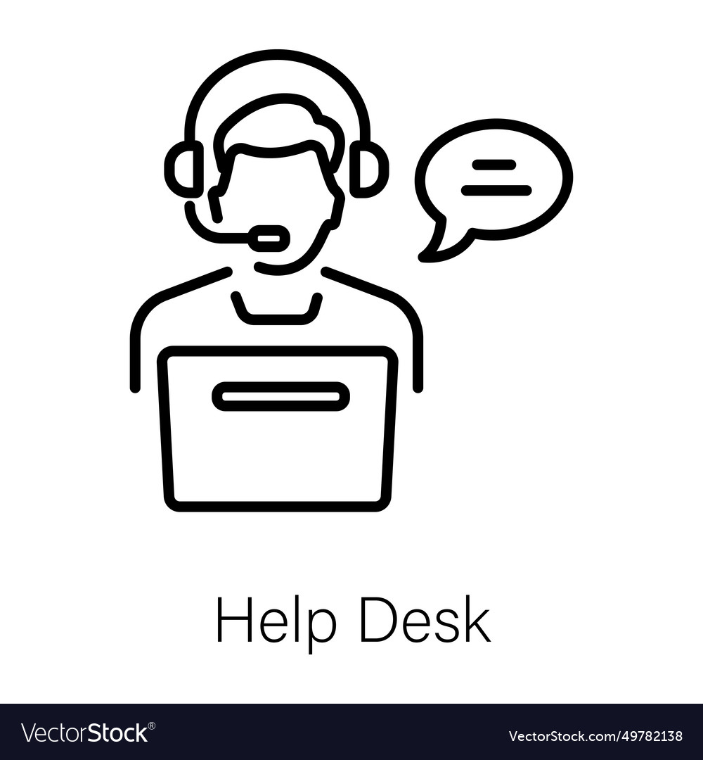 Help desk Royalty Free Vector Image - VectorStock