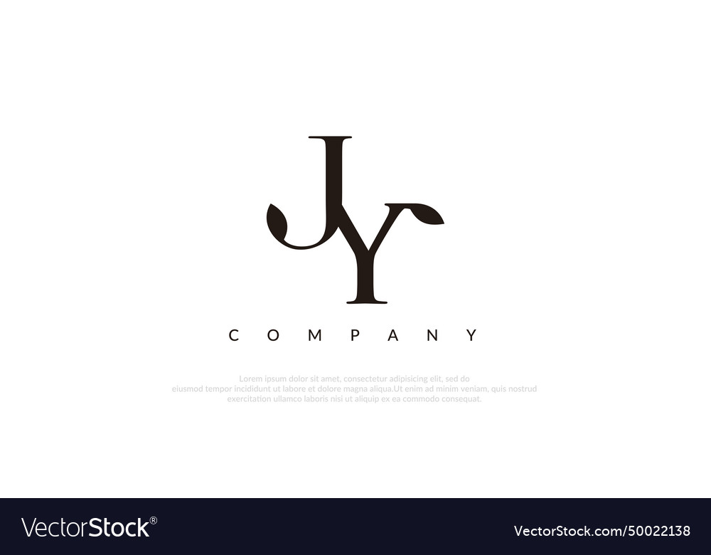 Initial jy logo design Royalty Free Vector Image