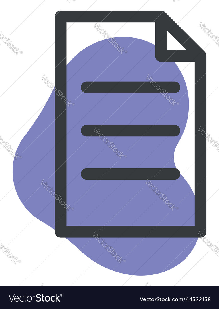 Interface paper on a white background Royalty Free Vector