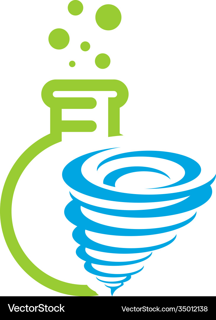 Lab tornado logo template creative twister Vector Image