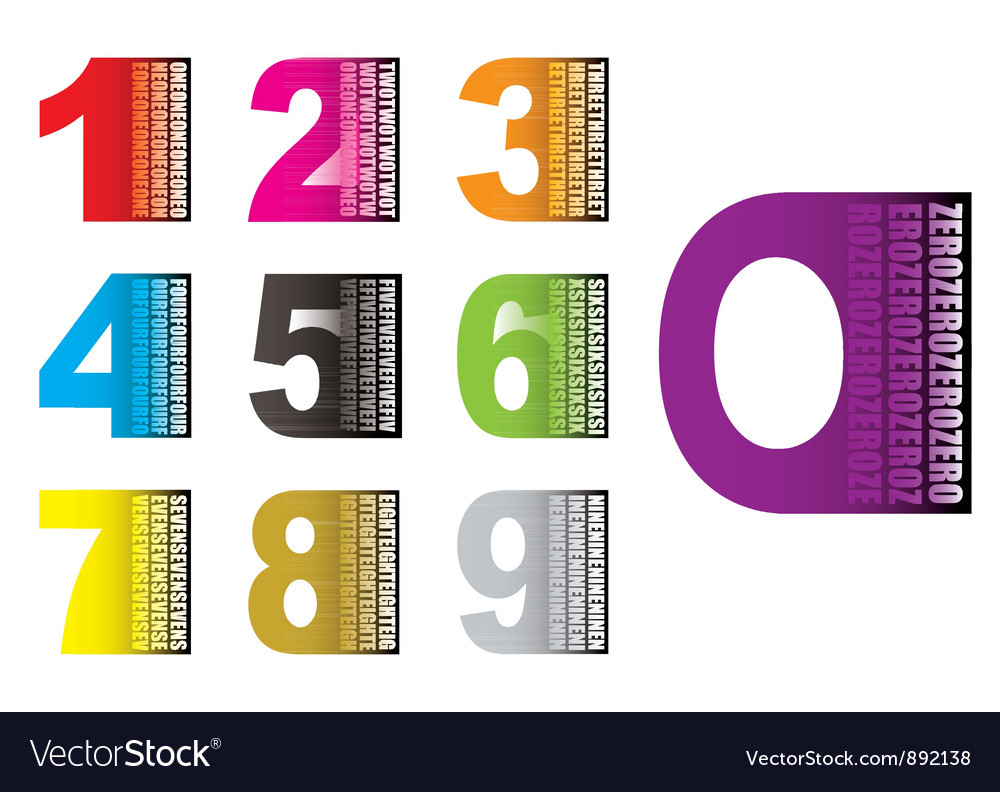 Learn numbers Royalty Free Vector Image - VectorStock