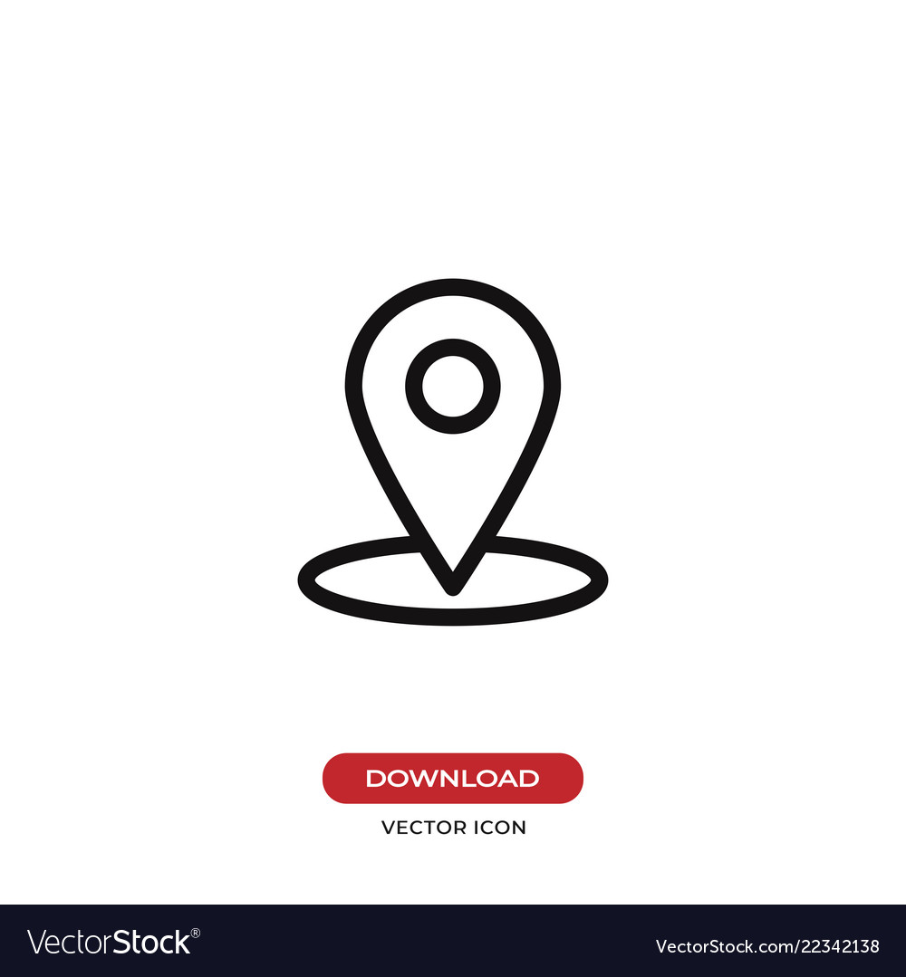 Location icon pin symbol map pointer Royalty Free Vector