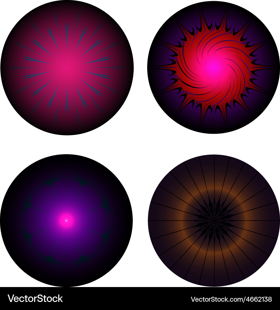 Neon glowing balls Royalty Free Vector Image - VectorStock