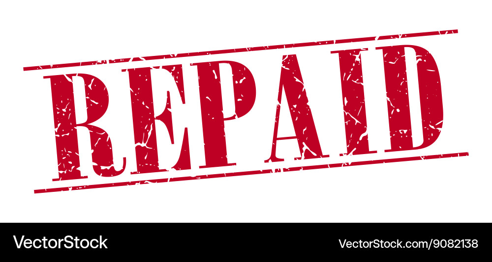 Repaid red grunge vintage stamp isolated on white Vector Image