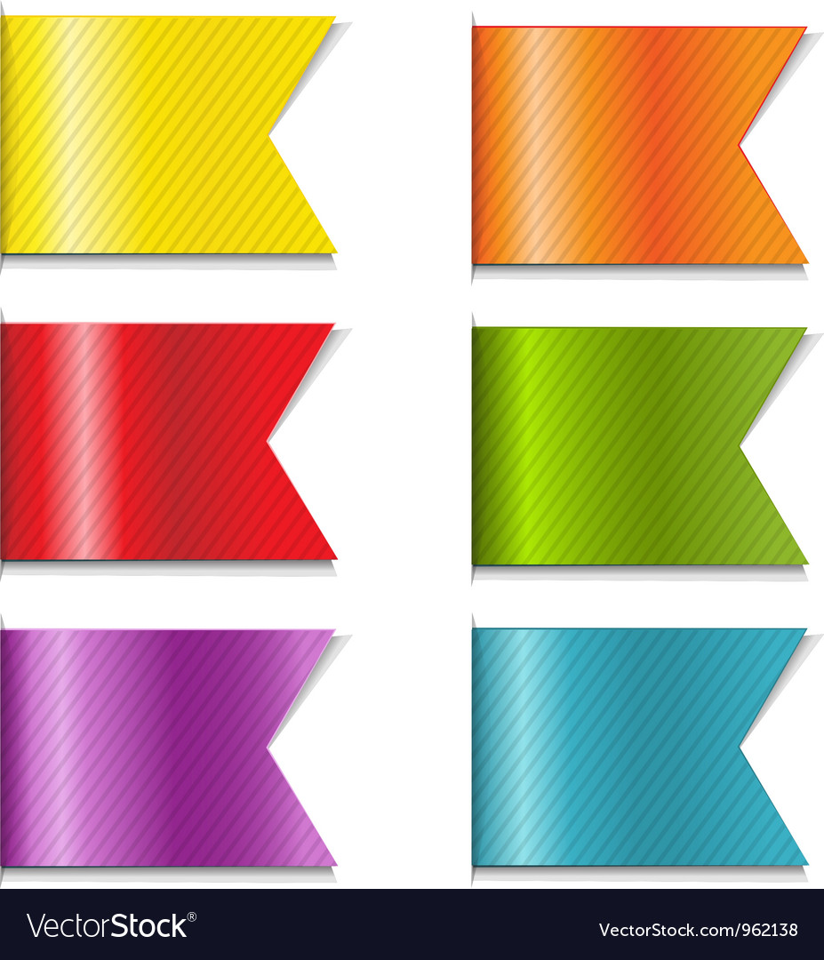 Ribbon Markers Royalty Free Vector Image - VectorStock
