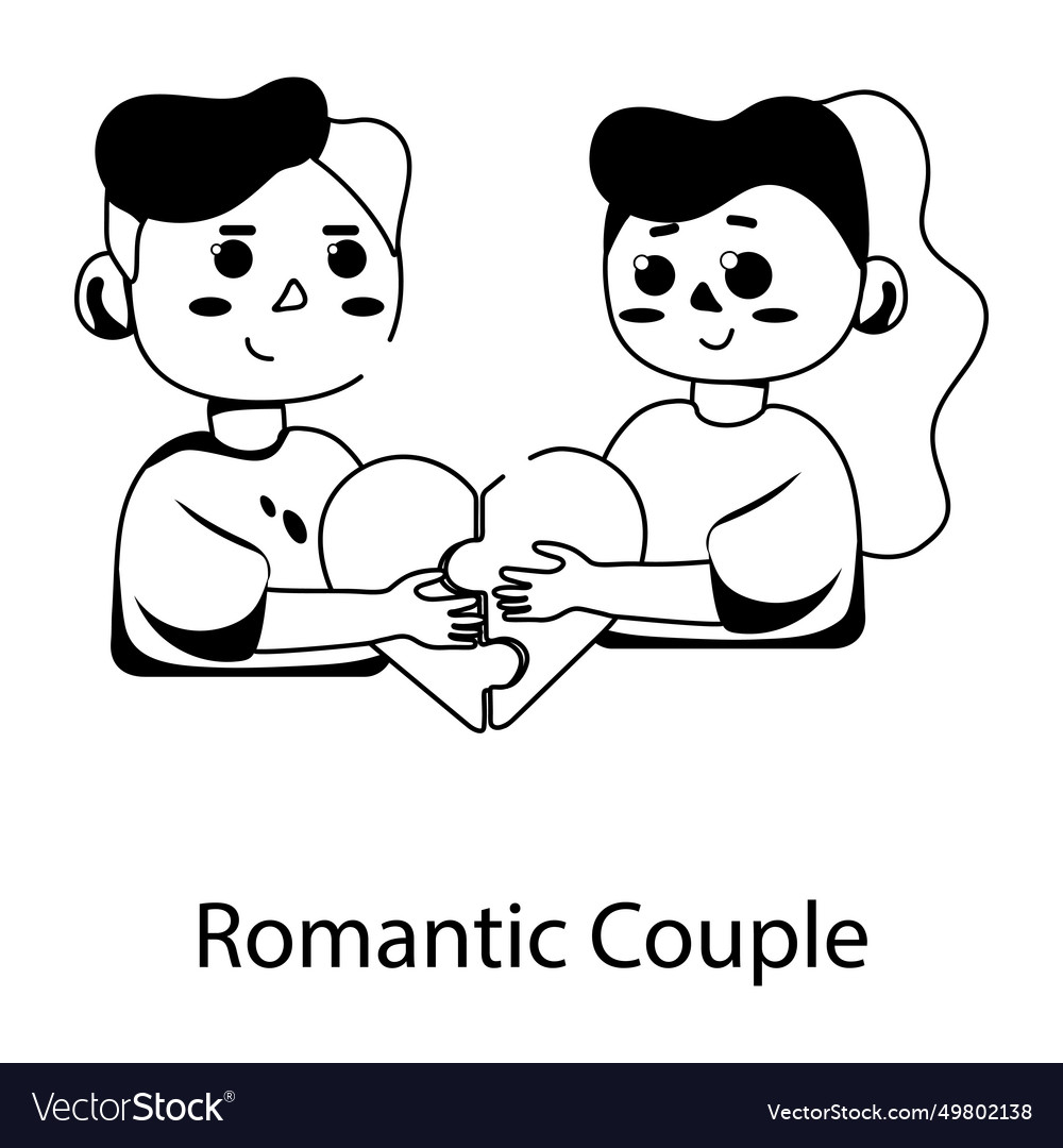 Romantic couple Royalty Free Vector Image - VectorStock