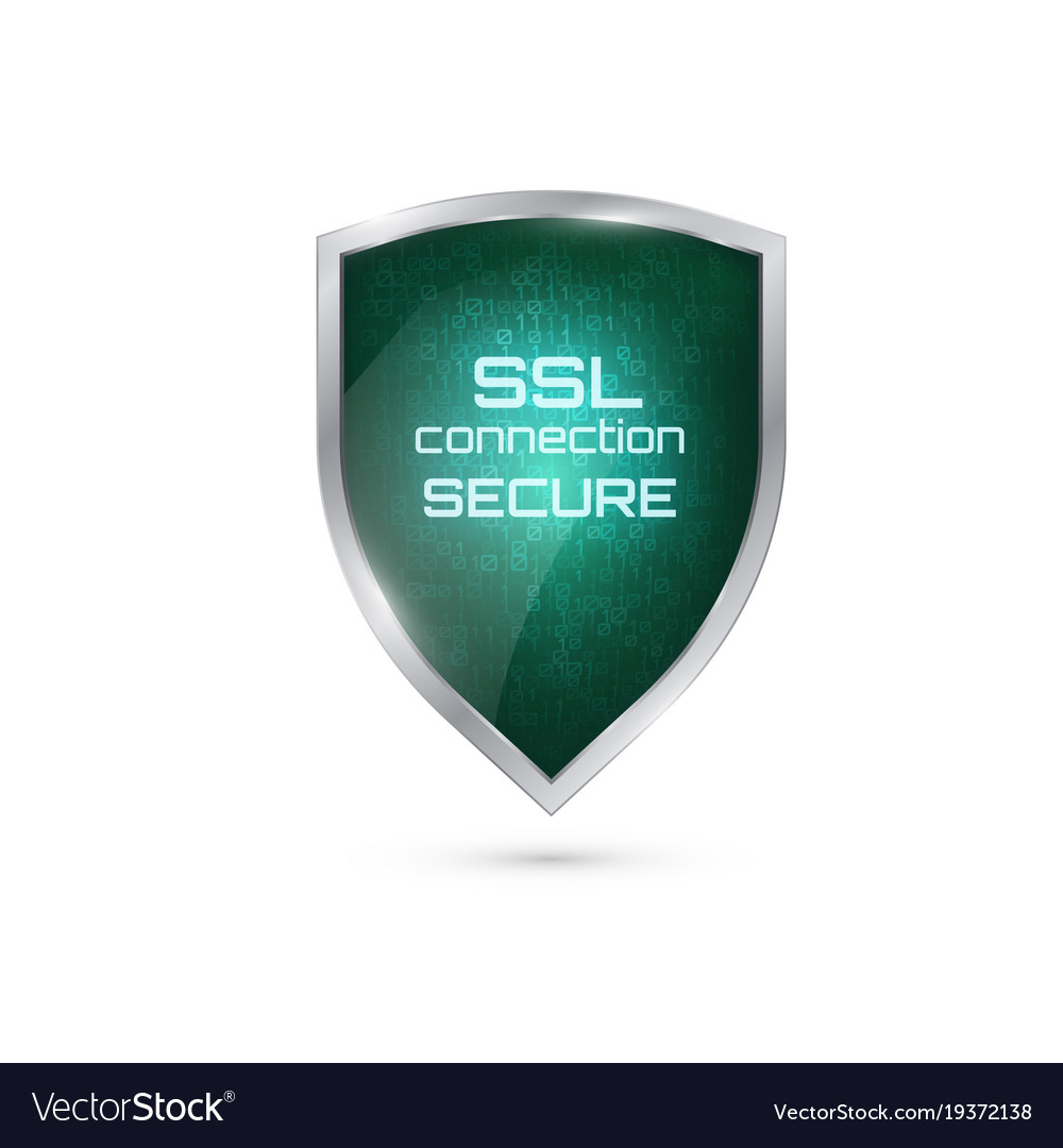 Ssl connection secure Royalty Free Vector Image