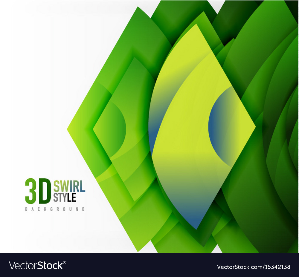 Swirl and wave 3d effect objects abstract Vector Image