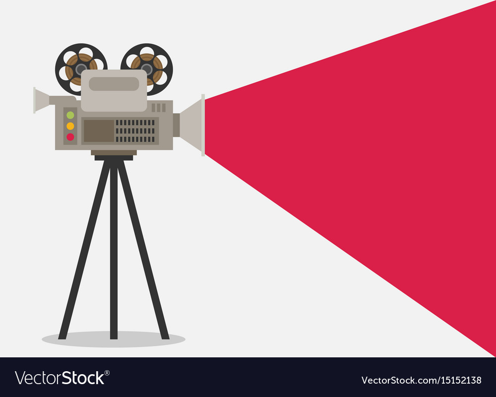 Video camera flat design Royalty Free Vector Image