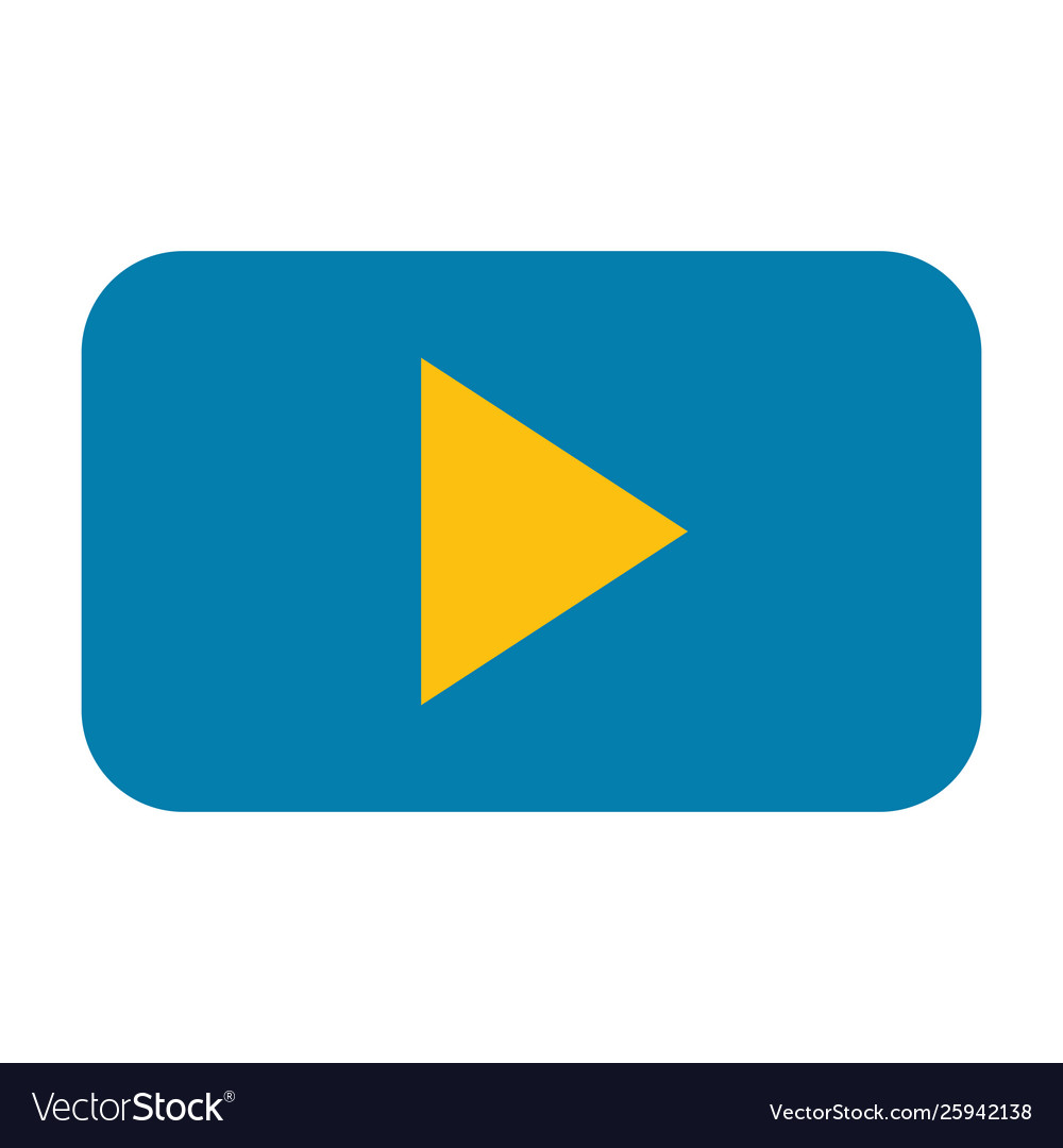 Video player button on white background Royalty Free Vector