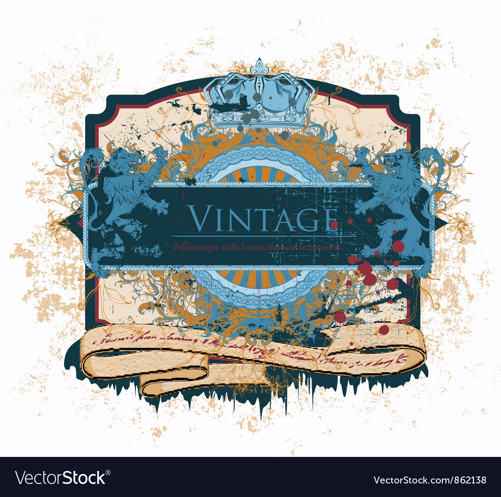 Vintage emblem Royalty Free Vector Image - VectorStock