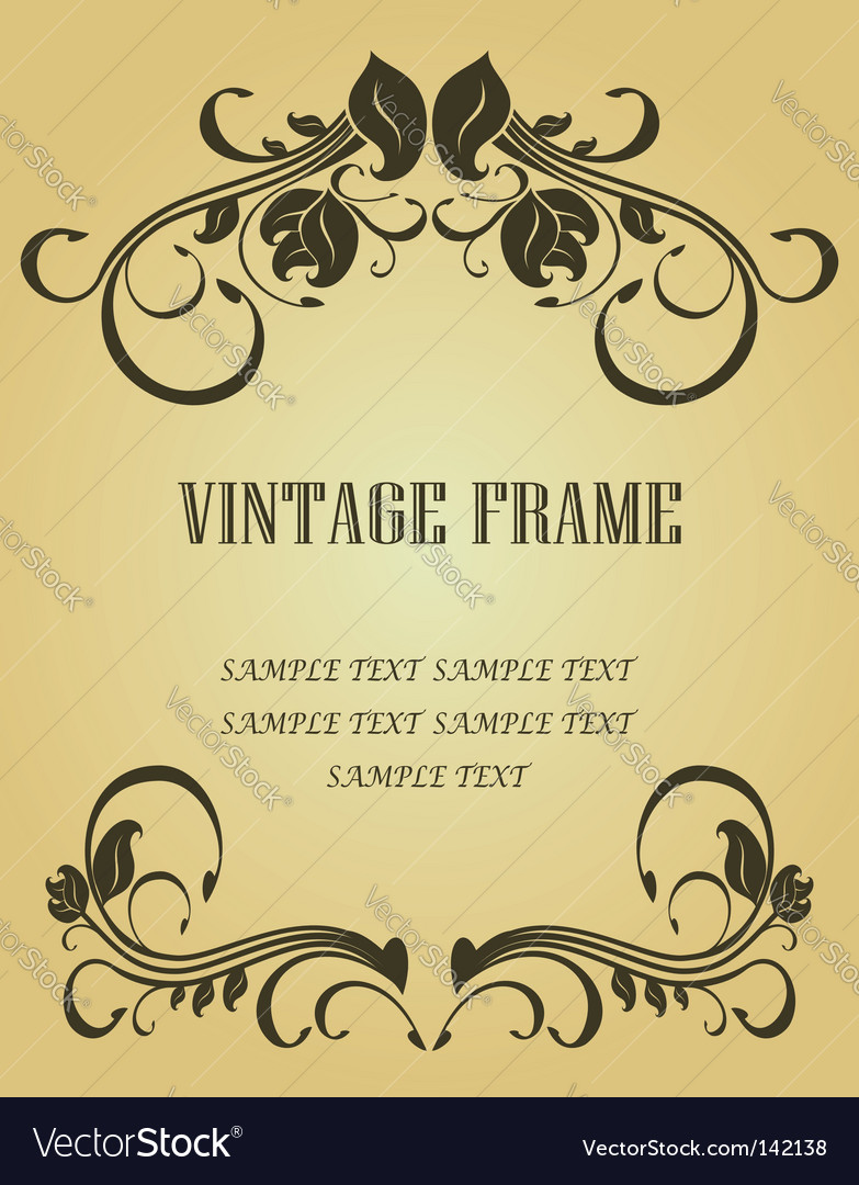 Vintage frame Royalty Free Vector Image - VectorStock