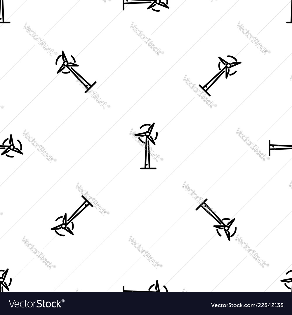 Wind turbine pattern seamless Royalty Free Vector Image