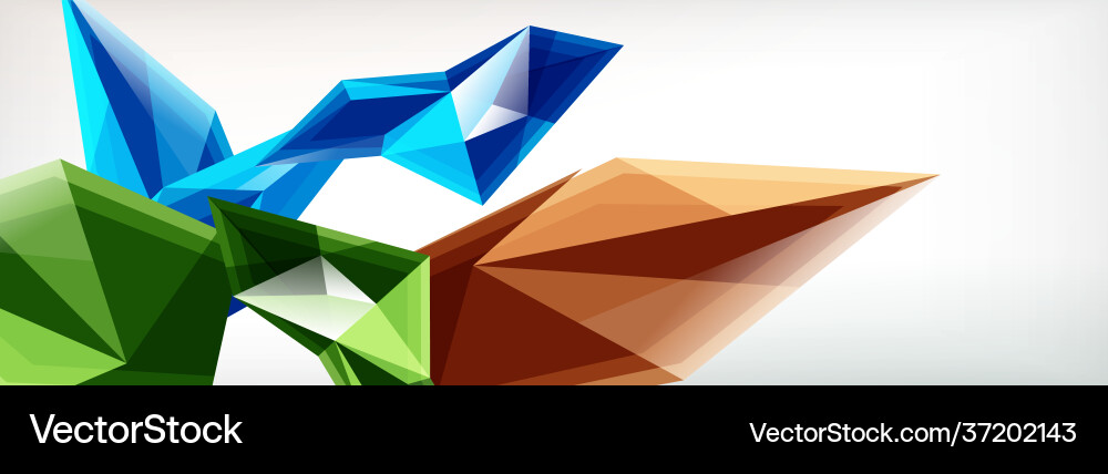 3d triangles and pyramids abstract Royalty Free Vector Image