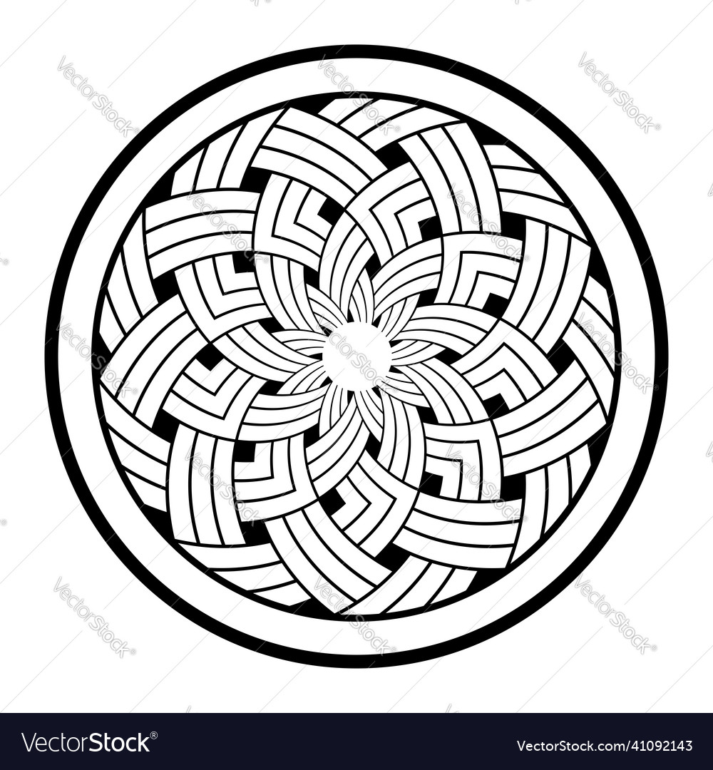 Abstract geometric circle pattern round design Vector Image