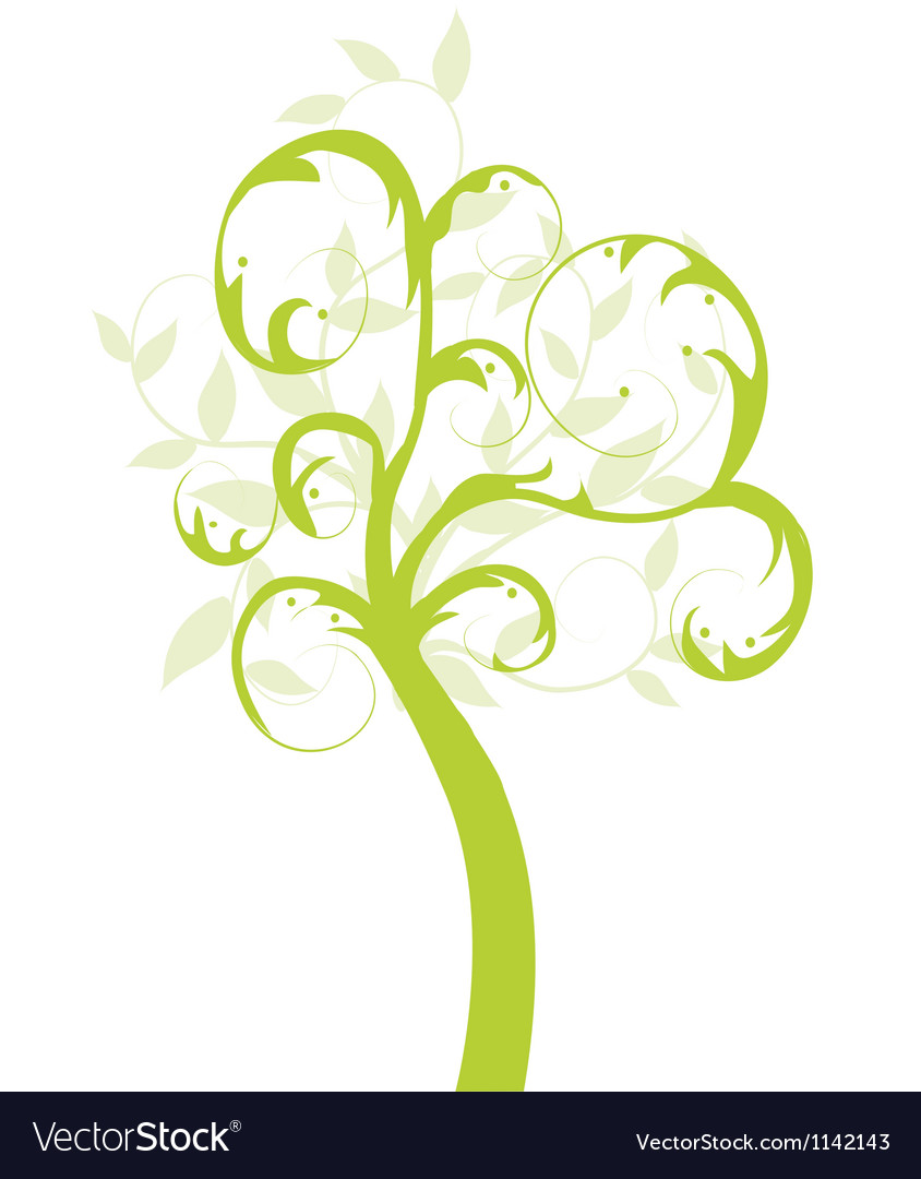 Abstract tree design Royalty Free Vector Image