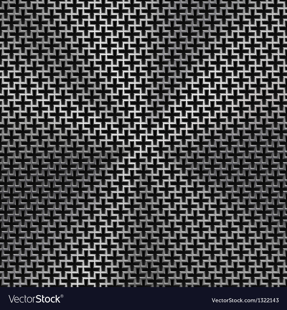 Background with cross pattern and metal texture Vector Image