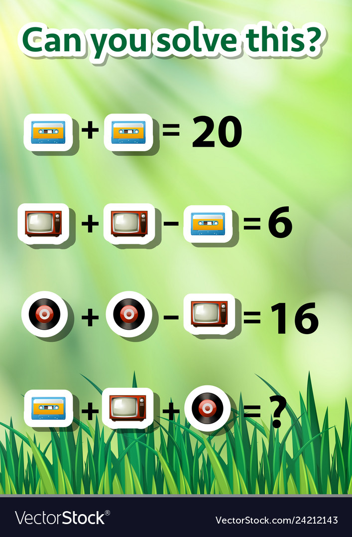 Can you solve Royalty Free Vector Image - VectorStock