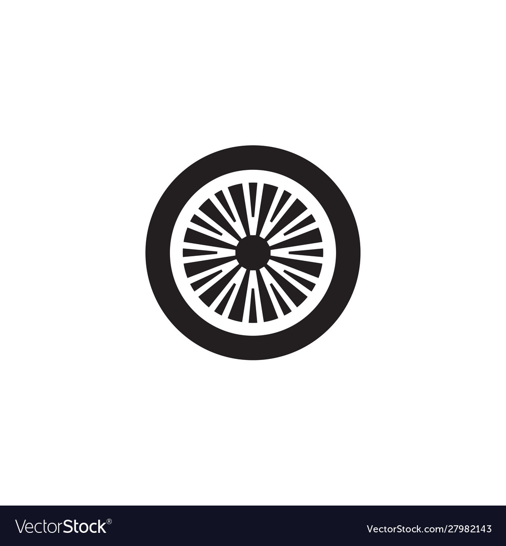 Car wheel icon design template isolated Royalty Free Vector