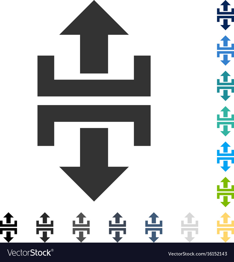 Divide vertical direction icon Royalty Free Vector Image