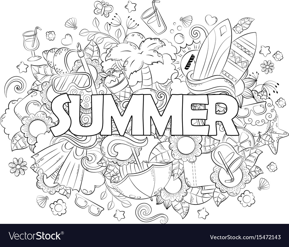 Doodle hand drawn background Royalty Free Vector Image