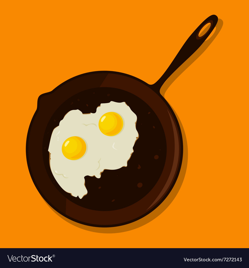 Fried egg Royalty Free Vector Image - VectorStock