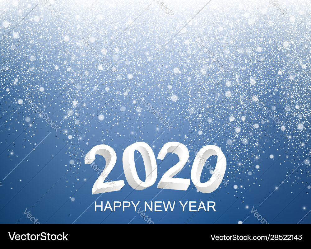Happy new 2020 year background Royalty Free Vector Image